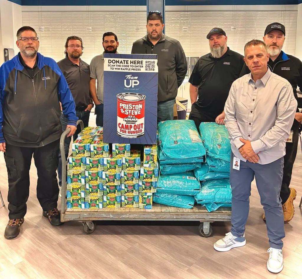 Comcast Employees Team UP for Camp Out for Hunger Food Drive | Comcast ...